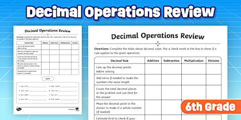 Sixth Grade Math Basic Skills Multi-Digit Multiplication Practice Worksheet