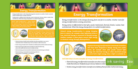 Types of Energy Display Poster