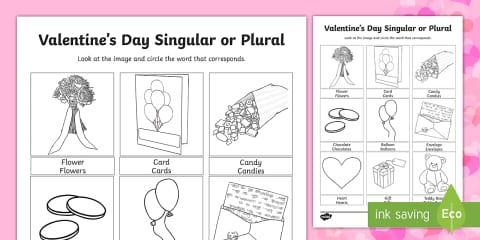 First Grade Summer Singular and Plural Nouns Worksheet