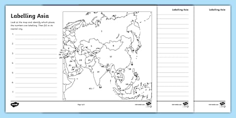 Geography of Asia Activity Pack