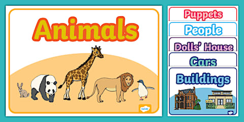 Small World Area Skills Word Cards