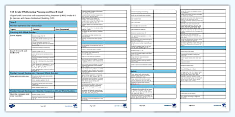 SID: Grade 2 Life Skills Planning and Record Sheet