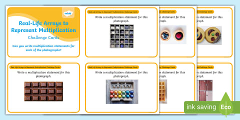Year 2 Arrays Challenge Cards PlanIt Maths