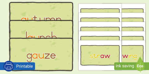 Or Au Aw Which Is The Correct Spelling Word Cards