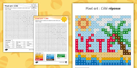 Pixel art : Les grandes vacances