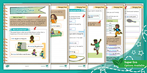 Verb Tense Colouring Activity Sheet