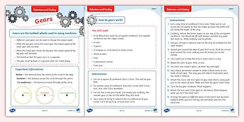 Intermediate Phase - Robotics and Coding - Robotics - Activity Sheet ...