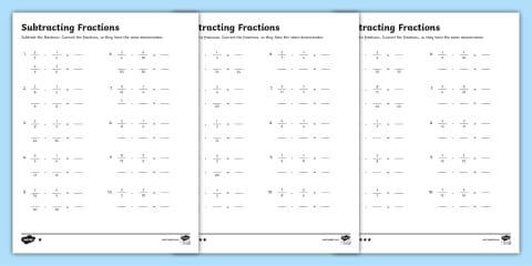 Fourth Grade Adding Fractions with Like Denominators Differentiated ...