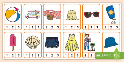 Syllable Counting Task Cards for PreK-K