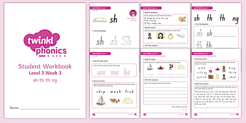 Twinkl Phonics 'ff' 'll' 'ss' and 's' saying /z/ - Level 2 Week 6 Workbook