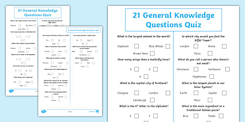 KS2 General Knowledge Quiz Pack