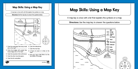 Second Grade Map Skills: What Is a Map? Worksheet