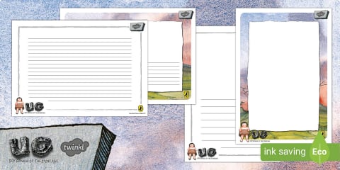 The Stone Age Page Borders - Writing resource
