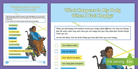 Whole Body Emotions Activity Sheet: How does my body feel?