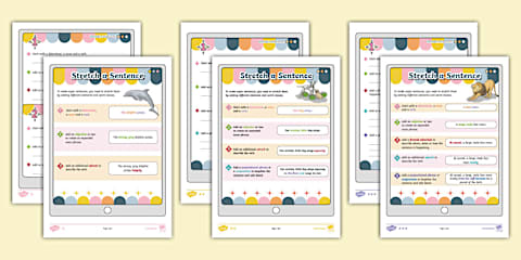 UKS2 Stretch a Super Sentence Activity Sheets