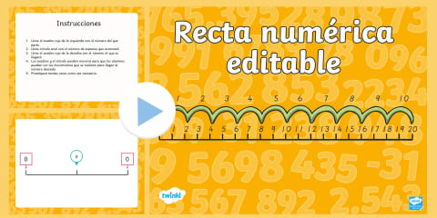 Recta numérica: Los números del 0 al 100