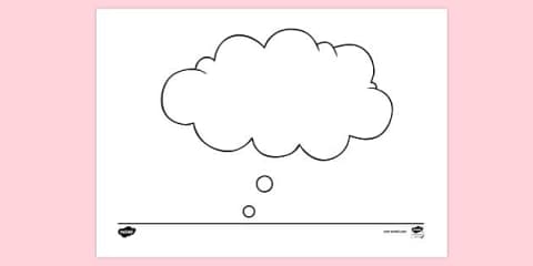 Editable Thought Bubble Template