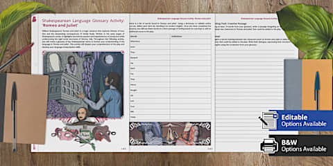 Reading Comprehension Activity - Romeo & Juliet (Prologue)