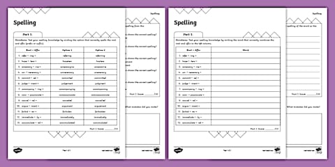 Sixth Grade ELA Spelling Middle of the Year Assessment