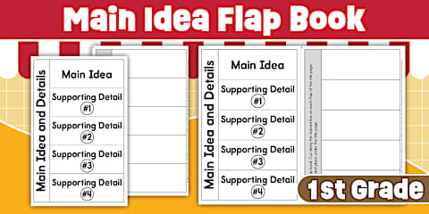 First Grade Main Idea Flower Graphic Organizer