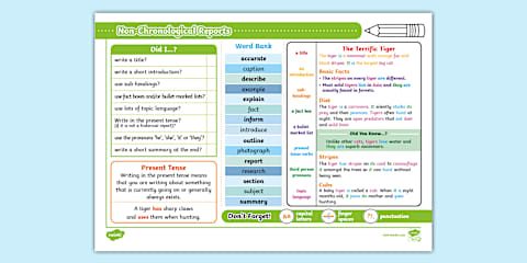 LKS2 Writing: Non-Chronological Reports Knowledge Organiser