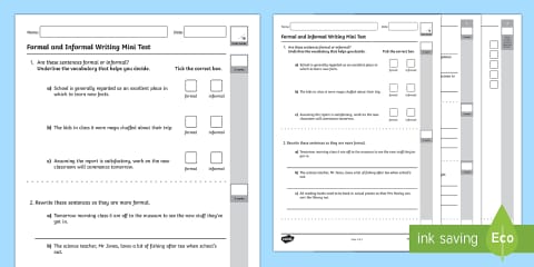 Informal Writing Assessments | SPaG | Twinkl