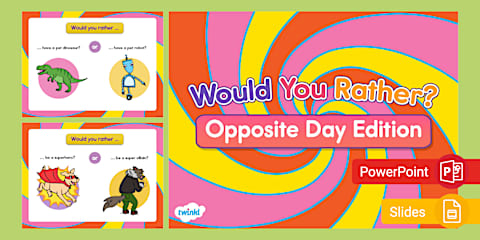 Would You Rather? PowerPoint & Google Slides Game - 1, 000th Day of ...