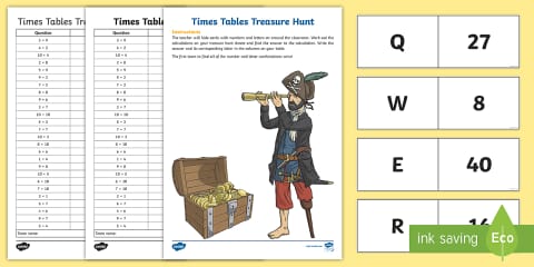 Times Table Scavenger Hunt