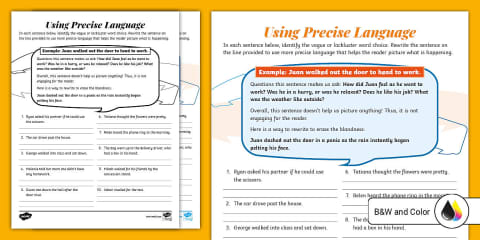 Formal and Informal Writing Worksheet for 6th-8th Grade