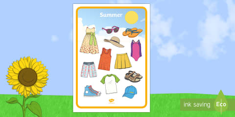 Winter and Summer Clothes in Spanish/English | ELL Resources- Guía de ...