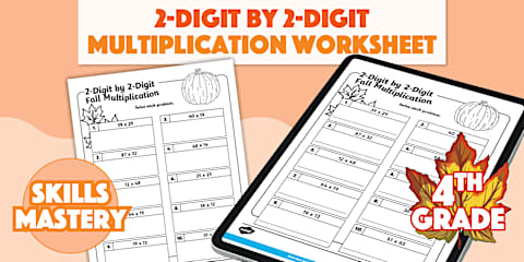 Fourth Grade 4-Digit by 1-Digit Multiplication Reveal the Halloween ...