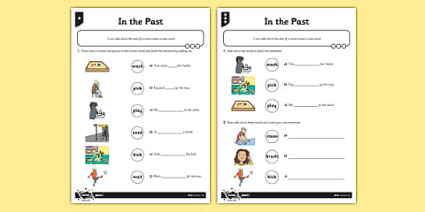 Past and Present Tense Verb Word Mat