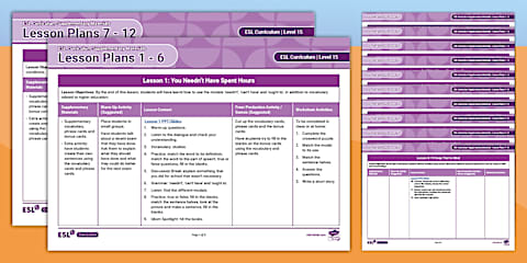 ESL Curriculum Level 14 Lesson Plans