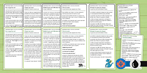 Intermediate Outdoor Learning Writing Activity French