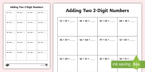 Add Two-Digit Numbers Crossing 10 and 100 Challenge Cards