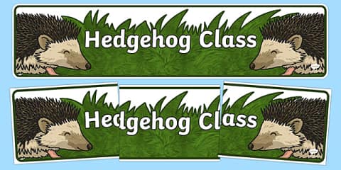 Hedgehogs Class Display Banner - hedgehog, class, autumn, sign, label ...