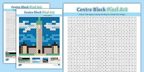 CN Tower Pixel Art Template