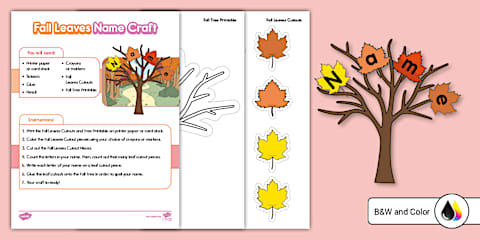 Fall Leaf Handprint Tree Craft