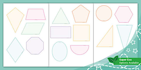 2D Shape A4 Cut-Outs