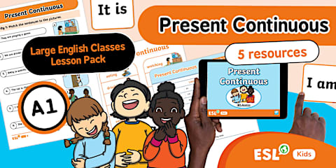 ESL Present Continuous Game [Kids, A2]