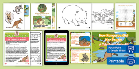 Tales From Around the World: How Kangaroo Got Her Pouch PowerPoint ...