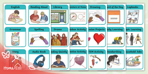Home Education Daily Learning Journal Writing Template
