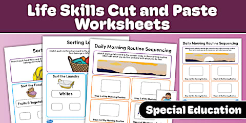 Fridge vs. Pantry Sorting Worksheet for Visual Comparison and Cutting
