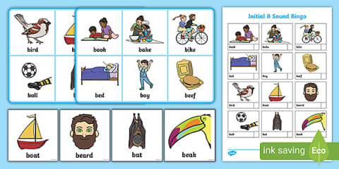 Initial b Sound Word Cards