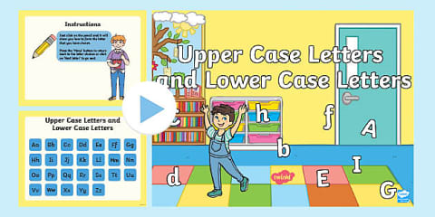 Uppercase and Lowercase Letter PowerPoint Matching Game