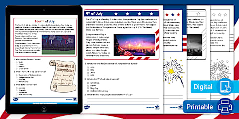 My Fourth of July Emergent Reader