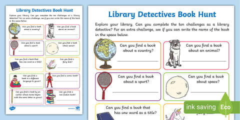 Literary Genres Library Scavenger Hunt for 3rd-5th Grade