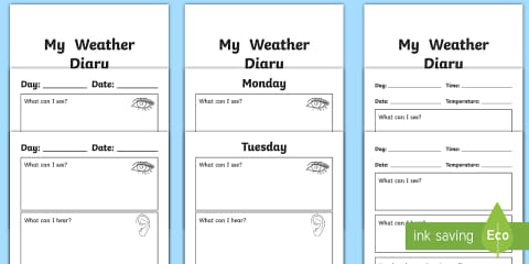 My Weather Report Worksheet