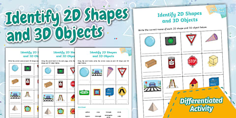 The Great Shape Race - 2D Shape and 3D Object Differentiated Hunt