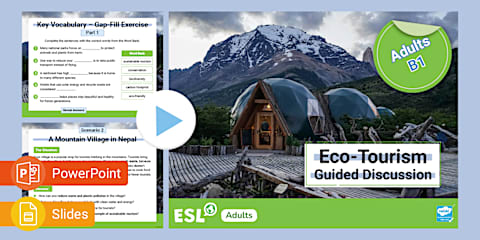 ESL Eco-Tourism - Conversation Cards [Adults, B1-B2]